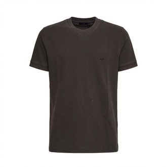 Fay Piqu&eacute;-Baumwoll-T-Shirt - - Tops - Herren - Braun - XL