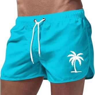 Generic Short de bain hawa&iuml;en &agrave; s&eacute;chage rapide pour homme avec poches, bleu ciel, 3XL