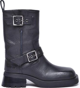 Miista Femme, Chaussures, Noir, Taille: 41 EU Biker Bottines en Cuir