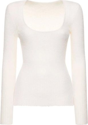 Jacquemus Femme, Tops, Blanc, Taille: 40 FR Top en maille