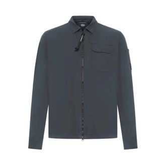 C.P. Company C.p. Company, Homme, Vestes, Gris, Taille: XL Surchemise &agrave; Lentille Zipp&eacute;e en Gabardine