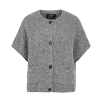 Marc Cain Gilet en maille Knitted in Germany - Femme - Pulls - Gris - Taille: 44 FR