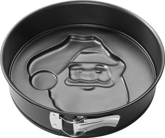 Zenker Springform Ø 26 cm SPECIAL CREATIVE, Backform mit 2 Motivböden, runde Kuchenform mit Antihaftbeschichtung, kreatives Backen (Farbe: Schwarz), Menge: 1