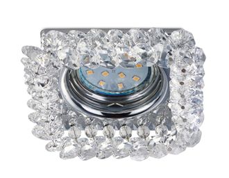 Trio Leuchten Einbauspot Dolomite 651800152, Metall Chrom, Kristallgas, exkl. 1x GU10