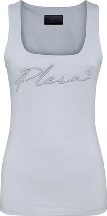 Philipp Plein Femme, Tops, Gris, Taille: 40 FR Signature Tank Top