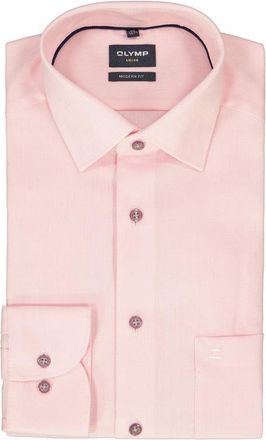Olymp Herren Hemd rosa meliert