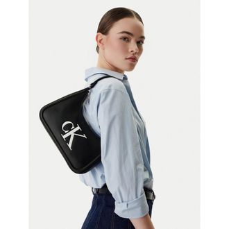 Calvin Klein Handtasche Calvin Klein Bold Ck Small Shoulder Bag LV04F3230G Schwarz