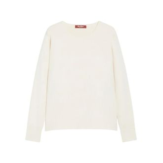 Max Mara Femme, Pulls, Beige, Taille: 38 FR &Eacute;l&eacute;gant Tricot Coupe Boxy Poker