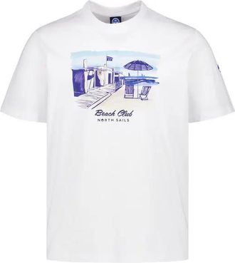 North Sails Herren T-Shirt wei&szlig; Baumwolle