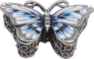 Cabilock Schmetterlings-Dose: Kleine Schmuckschatulle mit Emaille f&uuml;r Verlobungen und besondere Anl&auml;sse - Aufbewahrung f&uuml;r Ketten, Ringe und Ohrringe