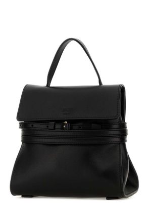 Moschino Womens Black Nappa Leather Small Tie Me Handbag Nero Borse A Mano