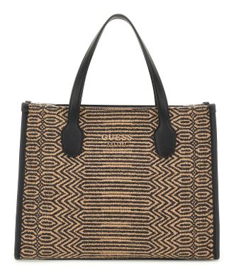 Guess Silvana Two Compartment Tote Natural/Black