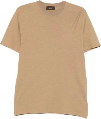 Zanone Homme, Tops, Beige, Taille: 2XL T-shirt en coton