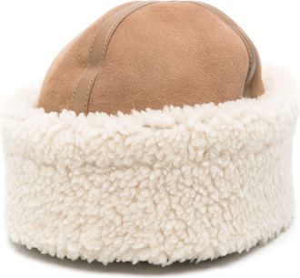 Toteme bonnet en peau lainée - Marron