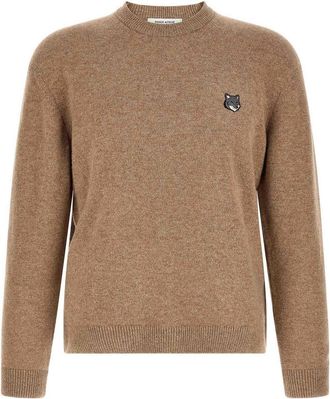 Maison Kitsun&eacute; Pull Col Rond - Beige