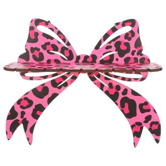 Valiclud Schwebendes Holz Wandregal mit Leopardenmuster Schleife Rustikales Kleines H&auml;ngeregal zur Pflanzenpr&auml;sentation und Wanddekoration f&uuml;r Wohnzimmer Schla