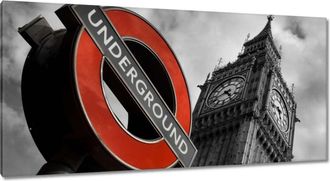 Generic Gemälde gedruckt auf Leinwand, Wandkunst, Dekoration, 115 x 55 cm, Londoner U-Bahn-Schild Nr. H1155M_PC1AE