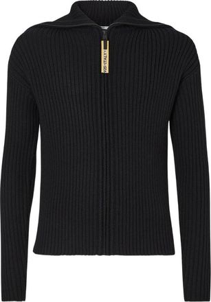 Fendi Ribbed-knit Zip-up Sweater