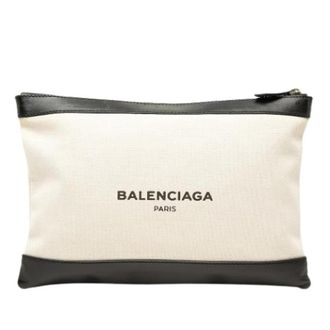 Balenciaga Pre-owned Navy Clip - - Pre-owned - Damen - Beige - ONE SIZE