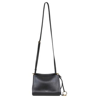 Alaia Schwarze Lederschultertasche mit Scharnier&ouml;ffnung - - Bags - Damen - Schwarzk - ONE SIZE