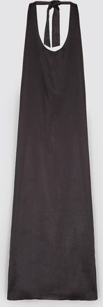 Jeanne Vouland Robe Liya Maxi Dos Nu Satin Noir, Collaboration Jeanne Vouland x Eloab