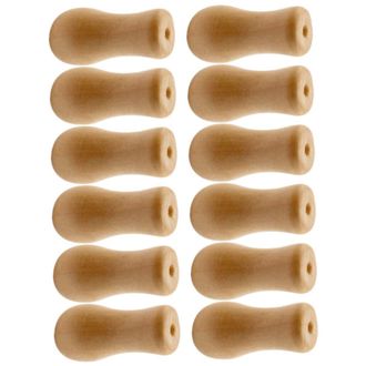 Cabilock 12 St&uuml;ck Zugknopf Holz F&uuml;r Jalousien Und Rollos Robustes Zugkordelende Ersatzteil F&uuml;r Fensterbehandlung Einfache Montage F&uuml;r Wohnzimmer Und Schlafzimm