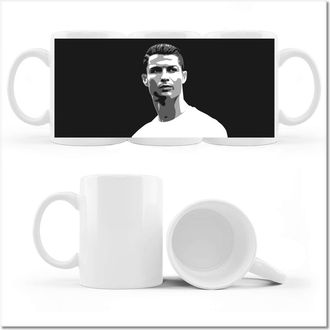 Generic Kaffee-Teetasse Tasse mit Foto Cristiano Ronaldo Fu&szlig;ballspieler Nr. H10075Z_Cup