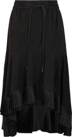 sacai Femme, Jupes, Noir, Taille: 42 FR Midi Skirts