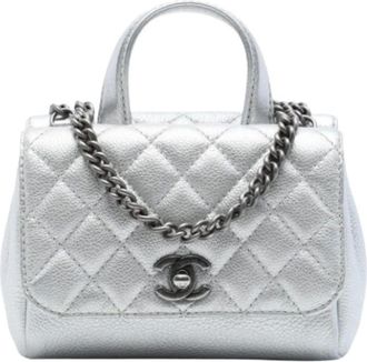 Chanel Sac Mini Coco Handle Pre-owned - Femme - Pre-owned - Blanc - Taille: ONE Size