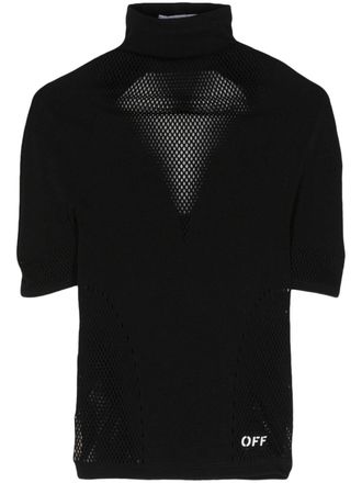 Off-white Oberteil mit Logo-Print - Schwarz