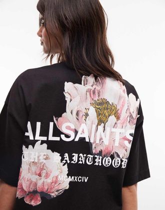 AllSaints Eliana Etta t-shirt &agrave; manches courtes avec logo graphique noir