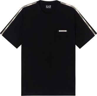Emporio Armani Emporio Armani Ea7, Homme, Tops, Noir, Taille: XL T-shirt &agrave; col rond en coton Logo Series