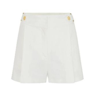 Elisabetta Franchi Bermuda Lino - - Shorts - Damen - Wei&szlig; - S