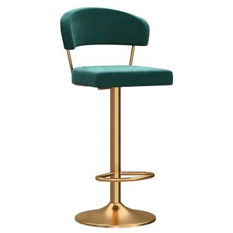 Generic Barhocker in Tresenh&ouml;he, samtgepolsterte Barst&uuml;hle, K&uuml;cheninselst&uuml;hle mit hohler R&uuml;cken- und Fu&szlig;st&uuml;tze, hohe Hocker f&uuml;r Fr&uuml;hst&uuml;ck, Theke und Zuhause