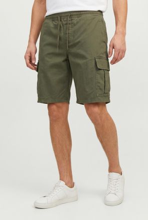 Jack & Jones Cargohose JACK & JONES JPSTCOLE DYLAN CARGO SHORTS MID, Herren, Gr. M, N-Gr, gr&uuml;n (olive night), Web, Obermaterial: 98% Baumwolle, 2% Elasthan, unifar