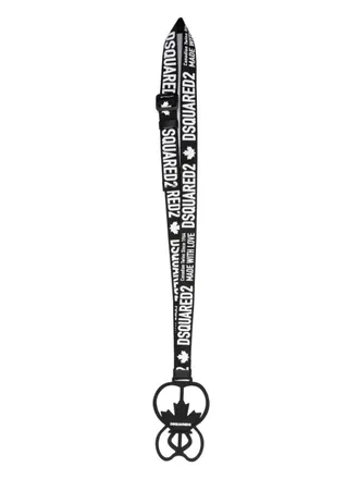 Dsquared2 lani&egrave;re &agrave; plaque logo - Noir
