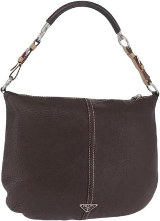 Prada Sac bandouli&egrave;re vintage doccasion - Femme - Pre-owned - Brun - Taille: ONE Size