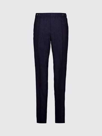 Givenchy Schmal geschnittene, gestreifte Hose aus Wollmischung mit elastischem Bund