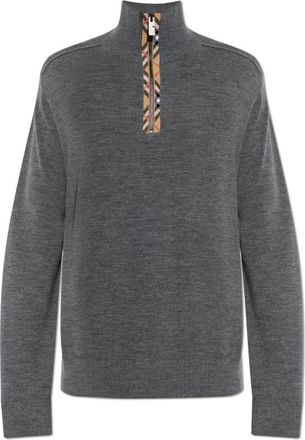 Burberry Homme, Pulls, Gris, Taille: S Cameron Wool Sweater
