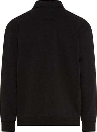 HUGO BOSS Sweatshirt Polokragen und verdeckte Knopfleiste, Relaxed Fit