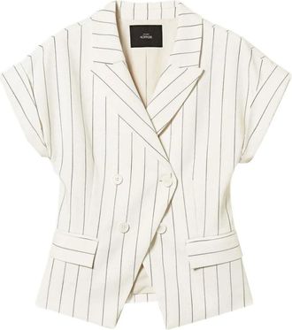 Twinset Femme, Vestes, Blanc, Taille: 42 FR Pinstripe Blazer