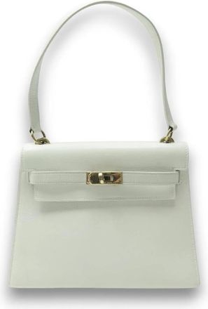 Herm&egrave;s Crossbody Bags - VINTAGE HERMES KELLY 20 MINI SELLIER HANDTASCHE 19 - Gr. unisize - in Wei&szlig; - f&uuml;r Damen