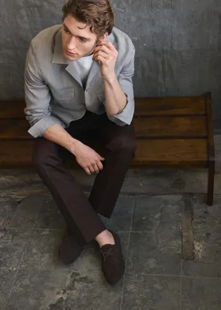 Mango Mocassins driver en daim cordons marron - Homme - 39 - MANGO MAN