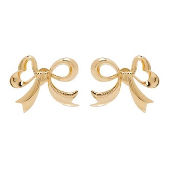 Nina Ricci Femme, Accessoires, Jaune, Taille: ONE Size Bow Earrings