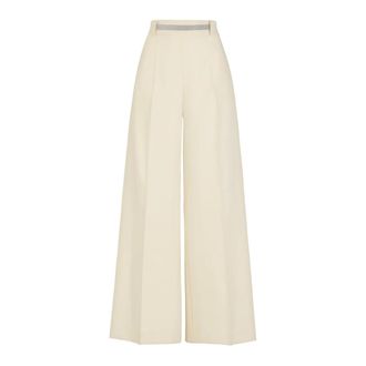 D.exterior Femme, Pantalons, Beige, Taille: 38 FR Pantalon Palazzo
