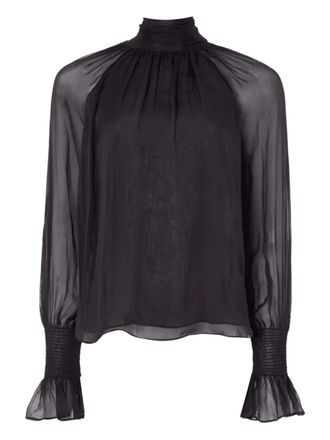 Temperley London blouse Quintette à volants - Noir