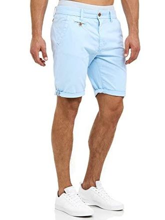 Indicode Hommes Cuba Chino Shorts | Pantalon Court Chino à 5 Poches Sky Way XXL