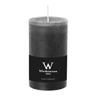 Wiedemann durchgefärbte Stumpenkerzen (H x Ø) 120 x 58 mm, Farbe Grau, mit ASF zum Abbrandschutz, Wiedemann Marble Kerzen, Advent, Adventskranz, Weihnachten, De