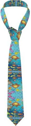 Generic Cravate Pour Hommes Tortue Et Poisson Tendance Tie Fine Cravate Pour Homme Pour Affaires Mariage &Eacute;v&eacute;nements