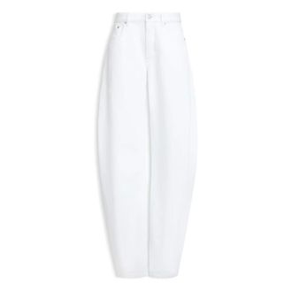 Alaia Pantalon en jean rond - Femme - Jeans - Blanc - Taille: W26
